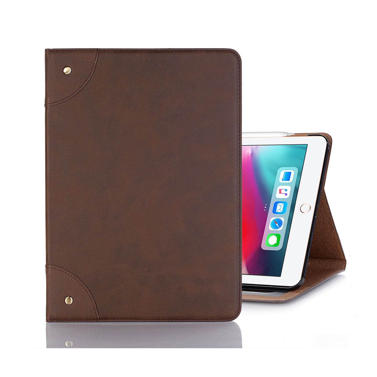 iPad 7 Leather Case - Dark Brown – Tangled